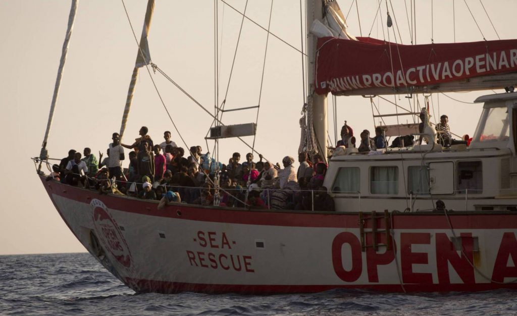 Migrant rescue ship Open Arms stranded in the sea for seventh day ...