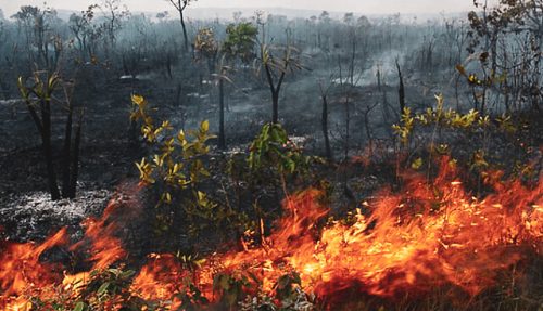 Thick smoke from human-caused fires in the Amazon spreads across South ...