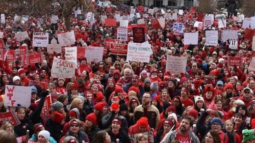 Massive turnout at ‘Red for Ed Action Day’ by Indiana teachers ...