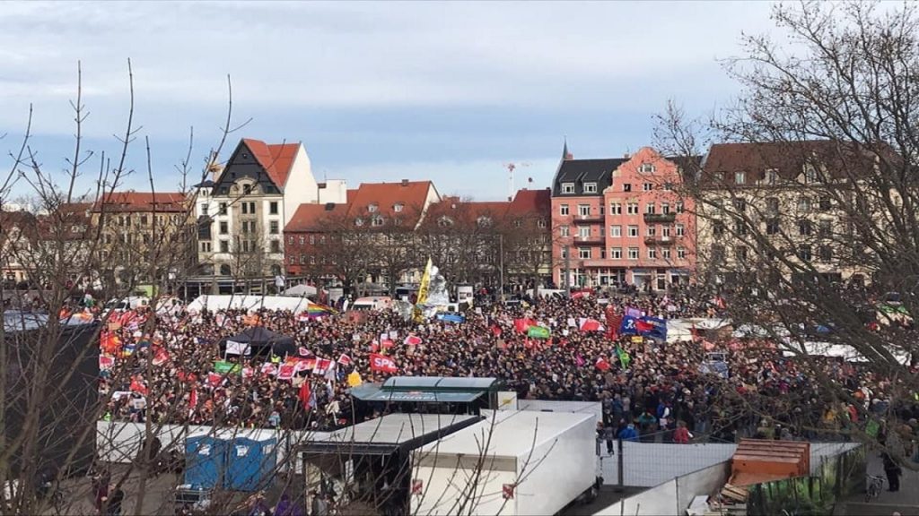 In Germany, tens of thousands take part in multiple demonstrations ...