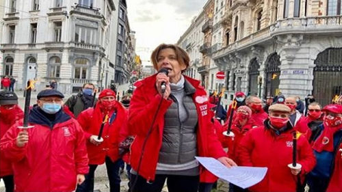 Belgian working class protests persecution of trade unionists : Peoples ...