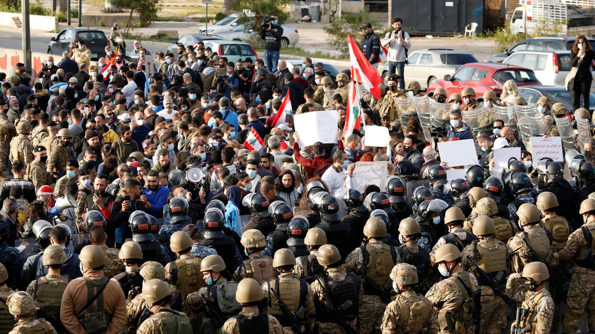 Massive protests in Lebanese capital Beirut against rapidly declining ...