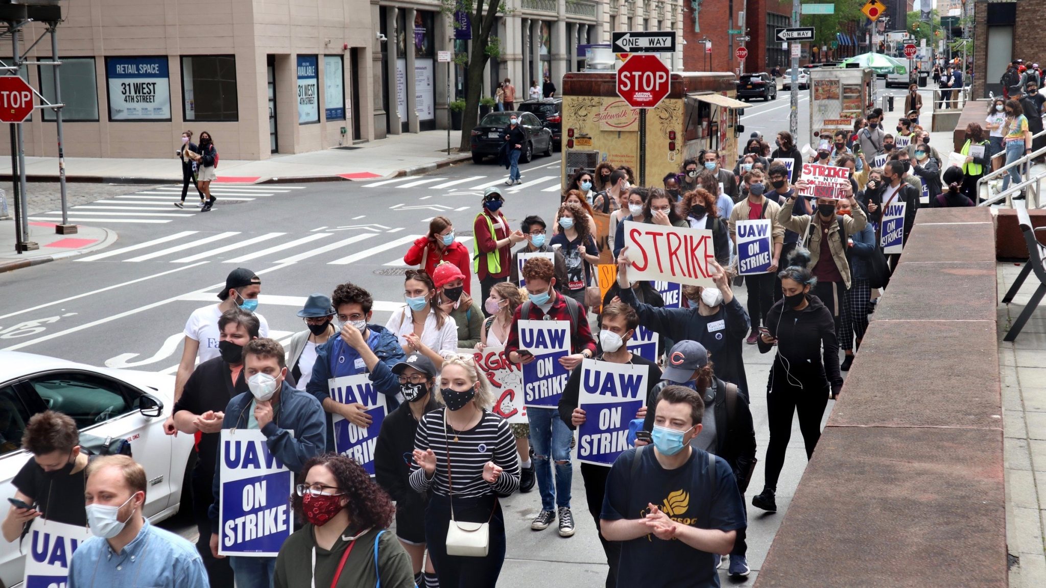 Solidarity pours in for striking NYU student workers as universities ...