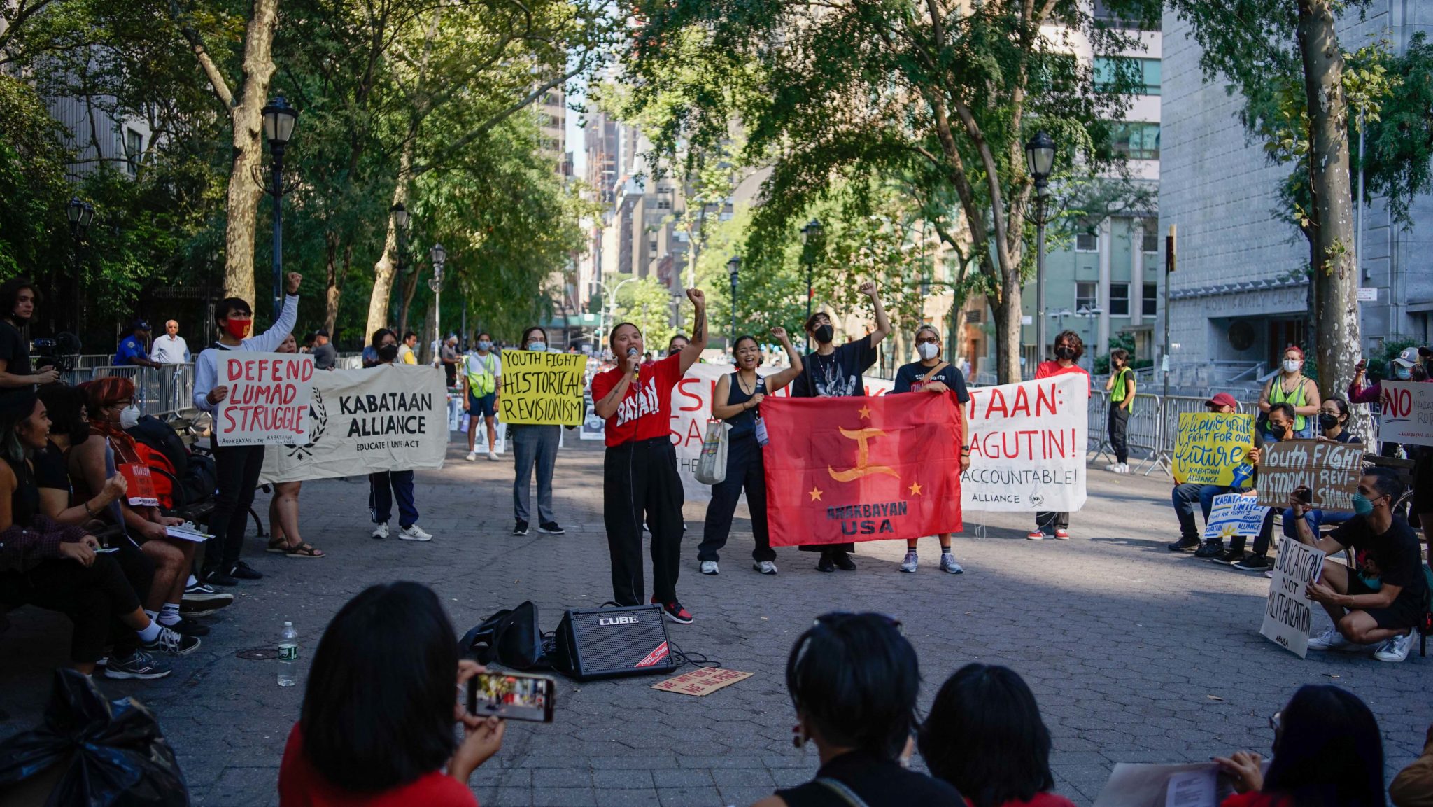 Filipinos in the US protest far-right President Marcos at his UN-debut ...
