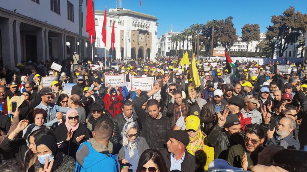 Thousands March In Morocco To Protest Worsening Economic Conditions And