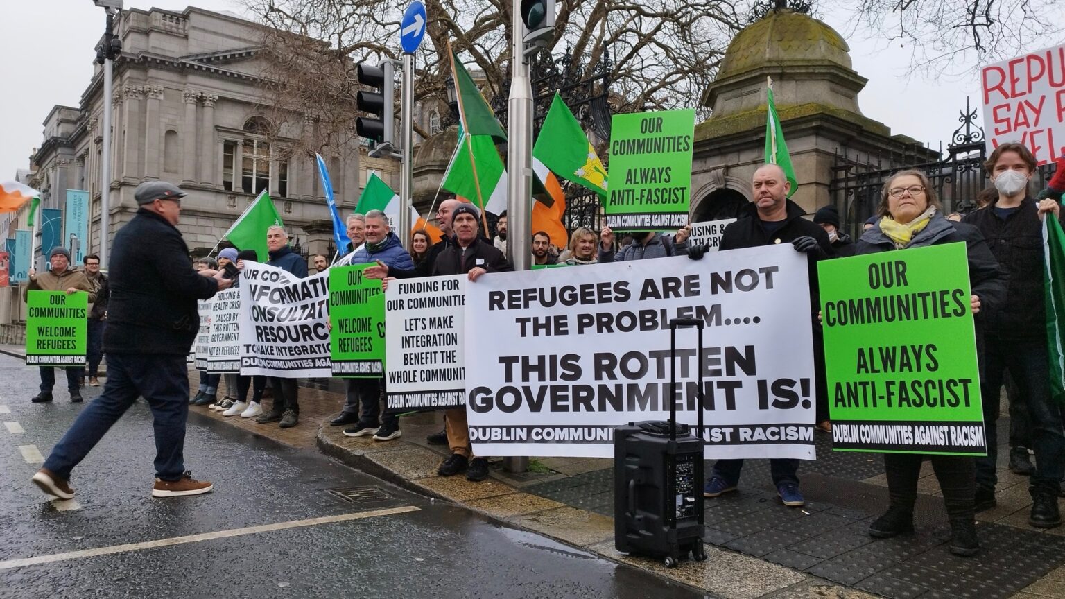 Progressives in Ireland protest austerity and xenophobic attacks on ...