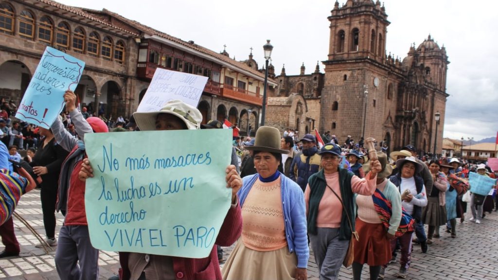 Tens of thousands on the streets of Peru in national strike : Peoples ...