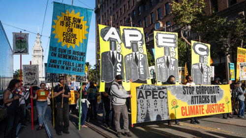 APEC summit in San Francisco met with mass protests against imperialism ...
