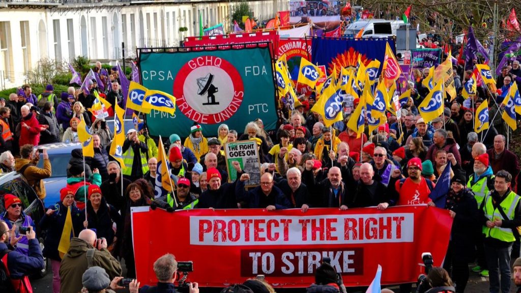 British workers march to denounce Tory anti-strike law : Peoples Dispatch